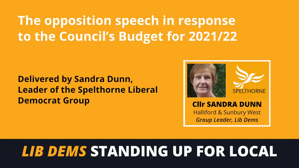 Councillor Sandra Dunn – Opposition Speech on Council Budget ...